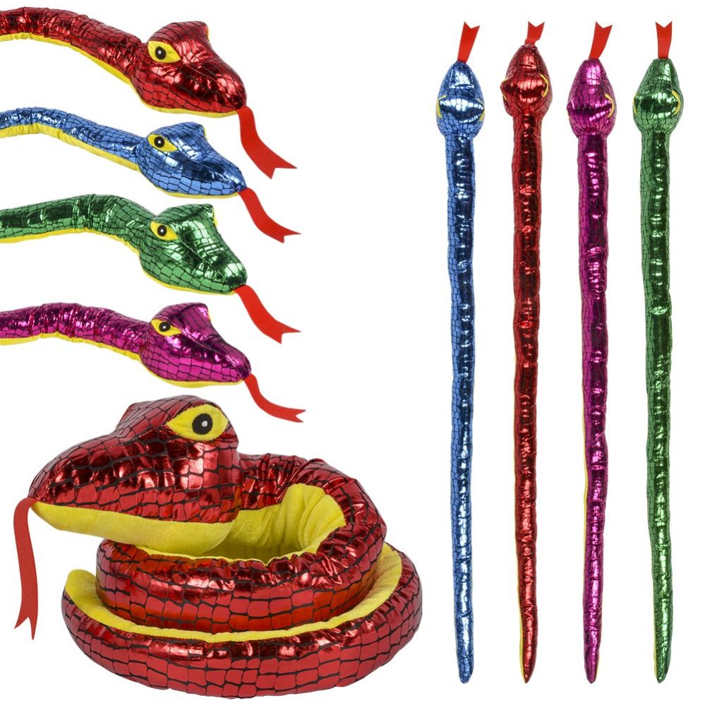 28 pieces 59" Foil Snakes - Plush Toys - at - alltimetrading.com