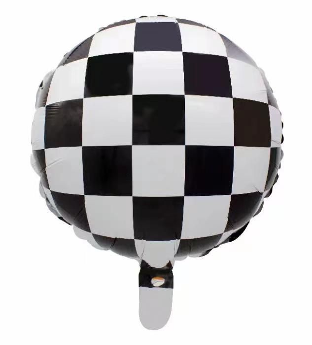 240 Packs Checker Themed Mylar Balloon - Balloons & Balloon Holder - at ...