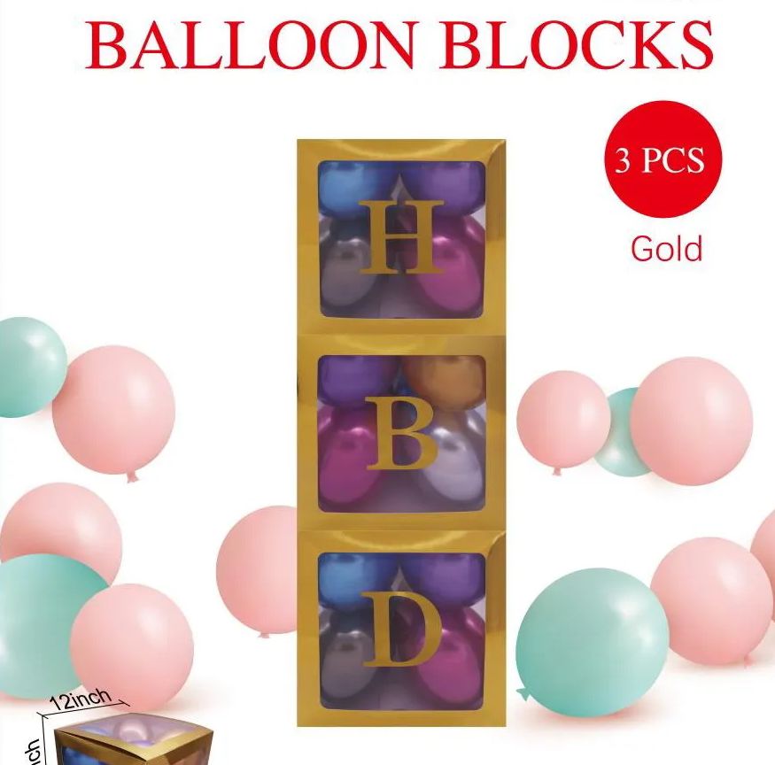 Gold 3-pack HDB Balloon Blocks - Wholesale Sock Deals