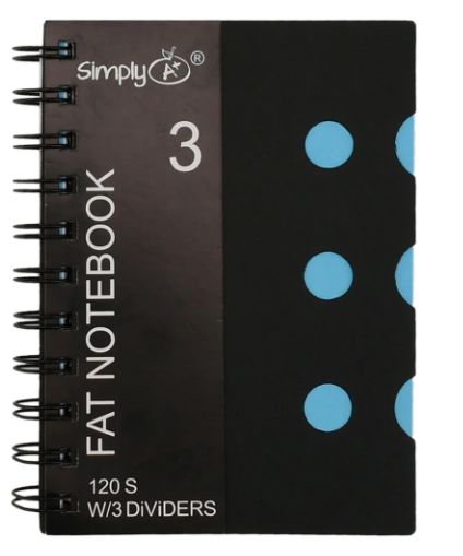 48 Pieces spiral fat note book 120 pages with color divider - Note ...