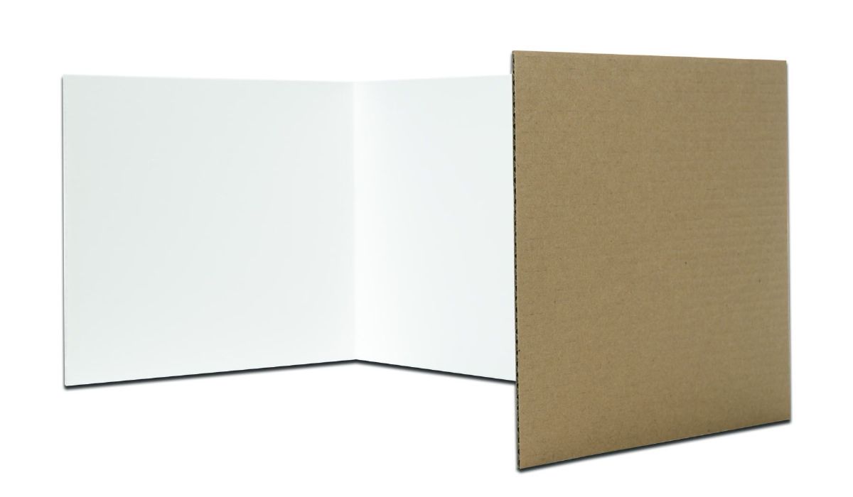 24 Pieces 18" X 48" Corrugated Study Carrels, White - Classroom ...