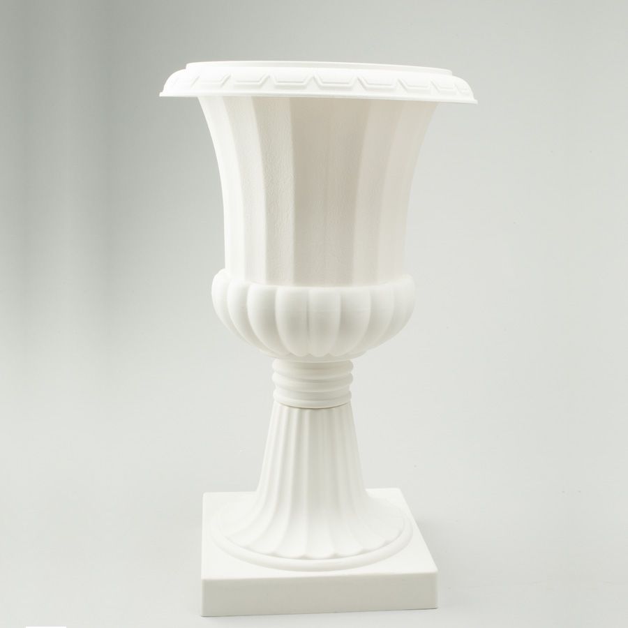 6 pieces Plastic Planter Urn 19 inch - White - Garden Planters and Pots ...