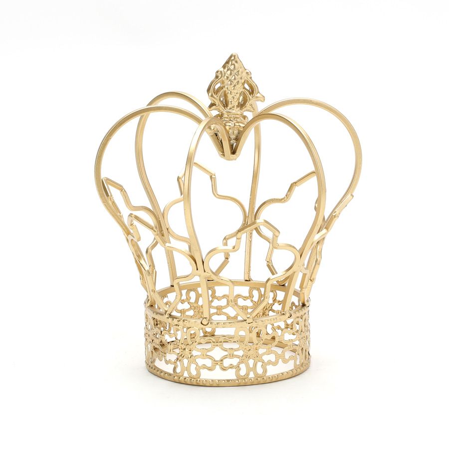 8 pieces Metal Wire Crown Stand - Gold - Party Center Pieces - at ...