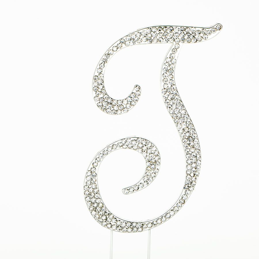 Wholesale Rhinestone Cake Topper - T - Wholesale Sock Deals