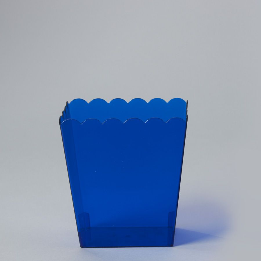 48 pieces Plastic Scalloped Container 6 inch - Royal Blue - Food ...