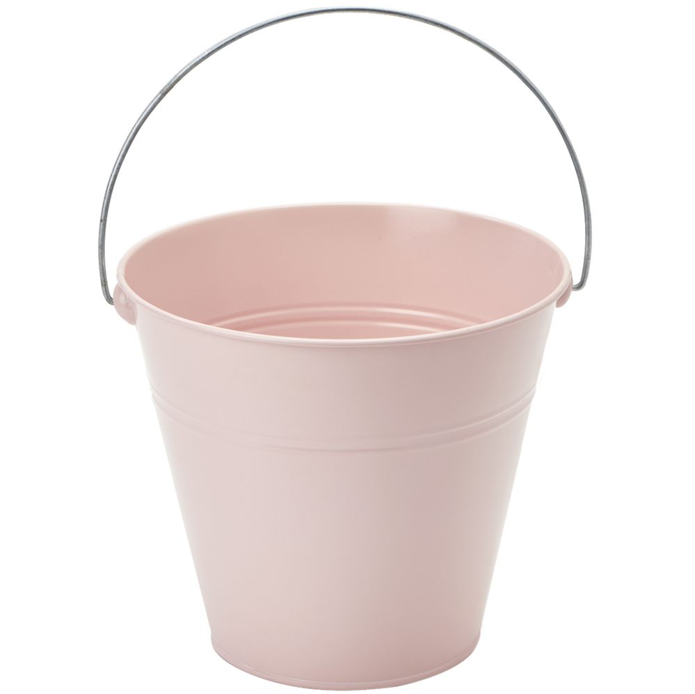 12 pieces Tin Metal Pail Bucket - Pink - Party Novelties - at ...