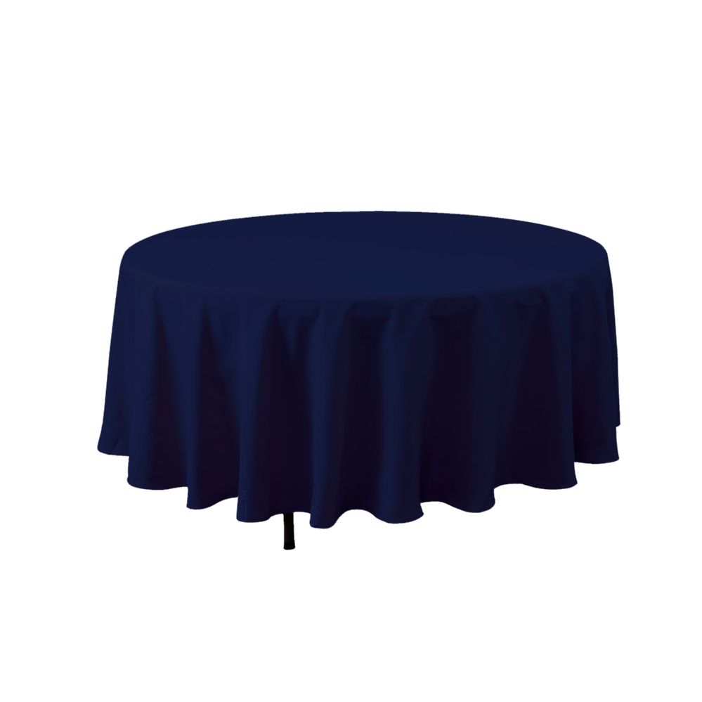 Round Polyester Table Cover 90 inch - Navy