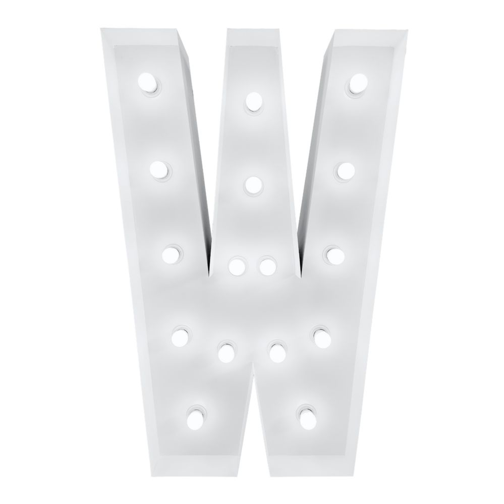 4ft Light Up Marquee Letters W - White - Party Center Pieces - at ...