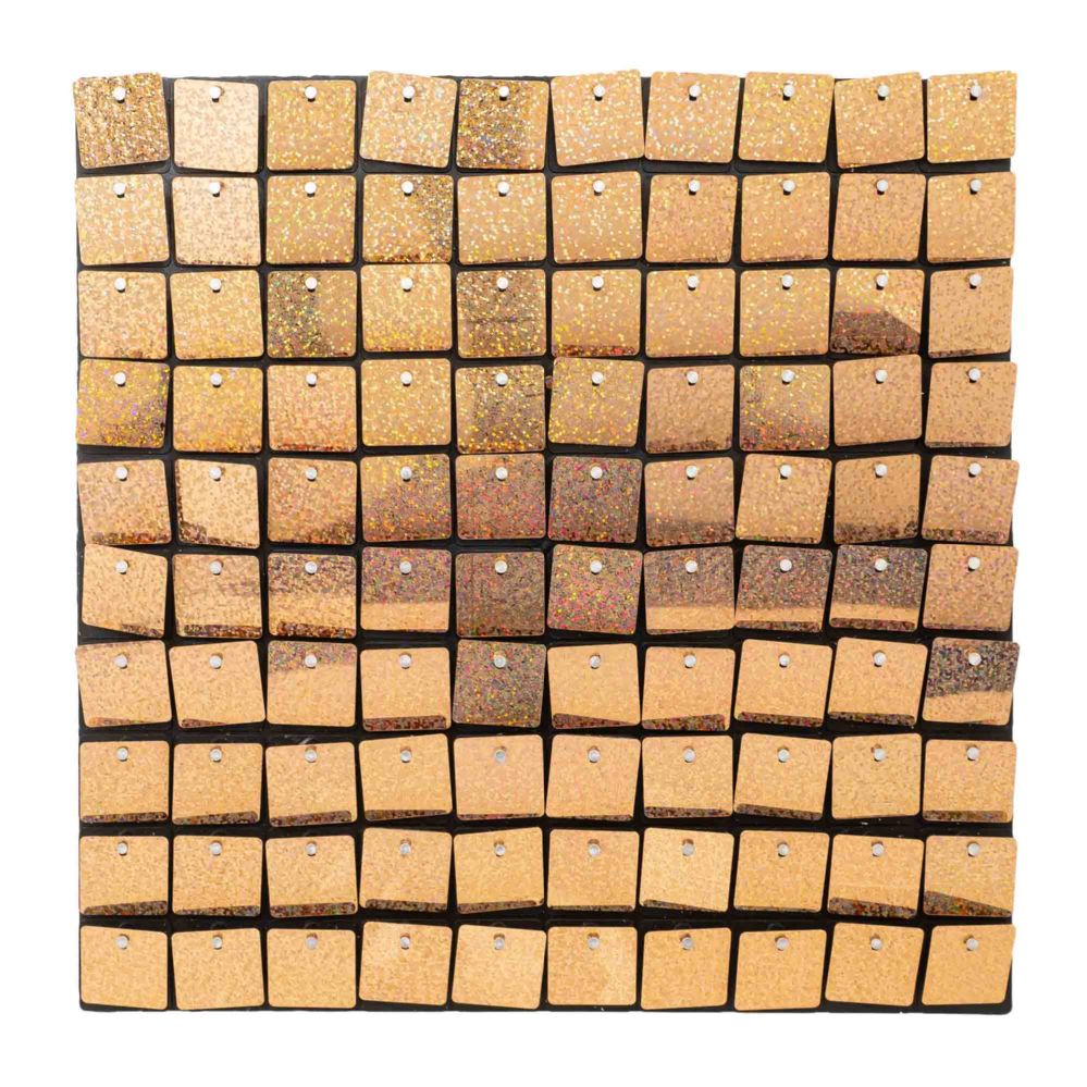 24 Pieces Square Spangle Wall Decor - Glitter Rose Gold - Wall Decor ...