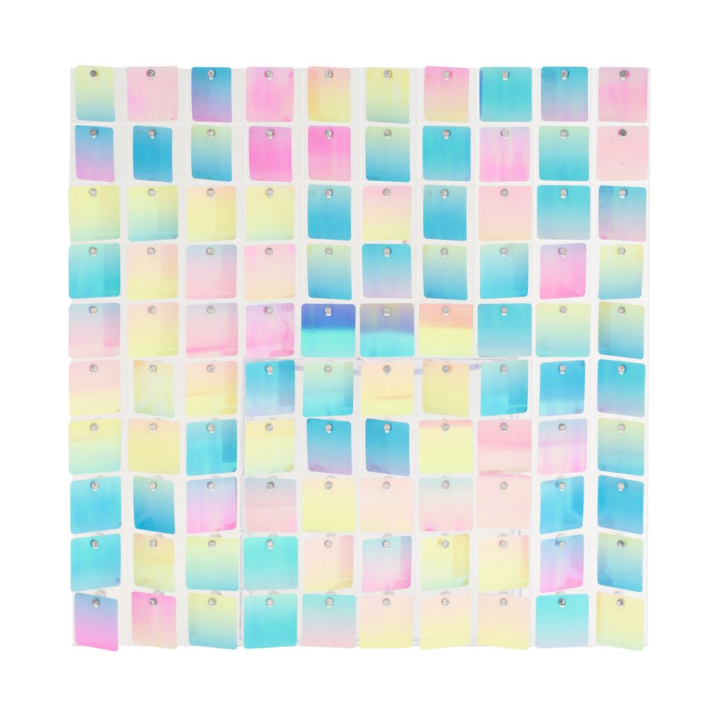 24 Pieces Square Clear Frame Spangle Wall Decor - Multicolor Iridescent ...