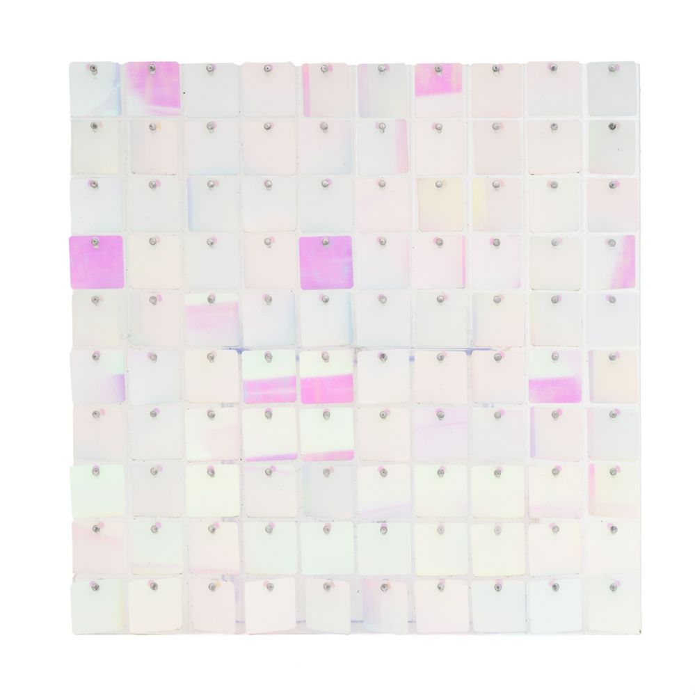 24 Pieces Square Clear Frame Spangle Wall Decor - Pink Iridescent ...