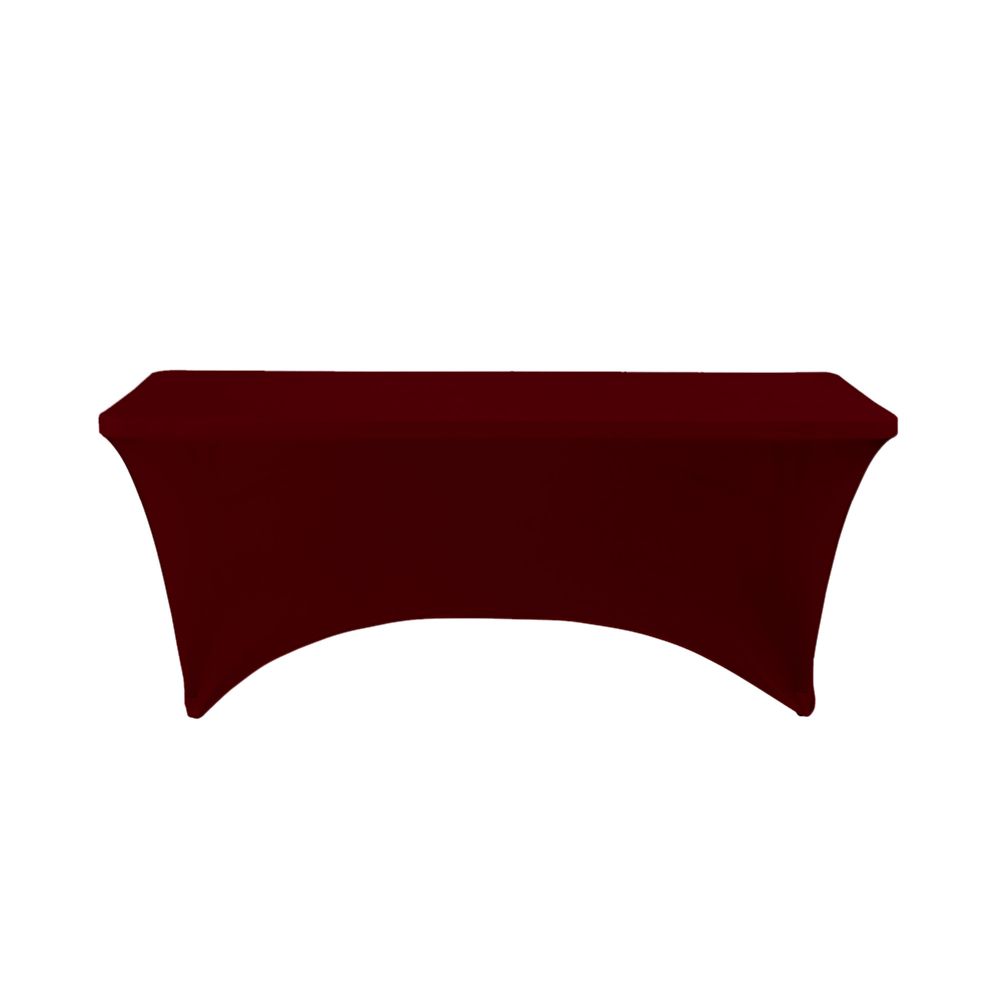 12 pieces Spandex Rectangle Table Covers 8ft - Burgundy - Table Cloth ...