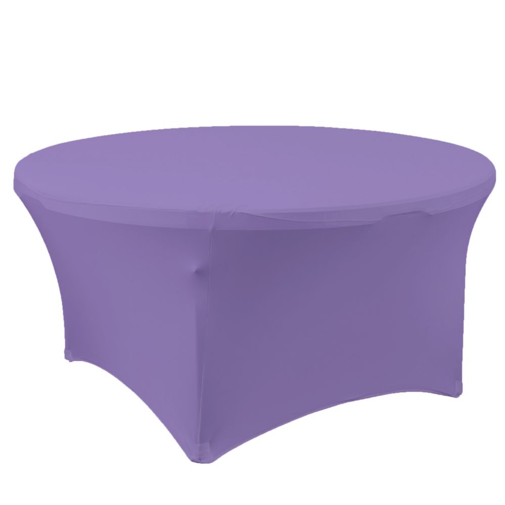 6 pieces Spandex Round Table Cover 60 inch - Lavender - Table Cloth ...