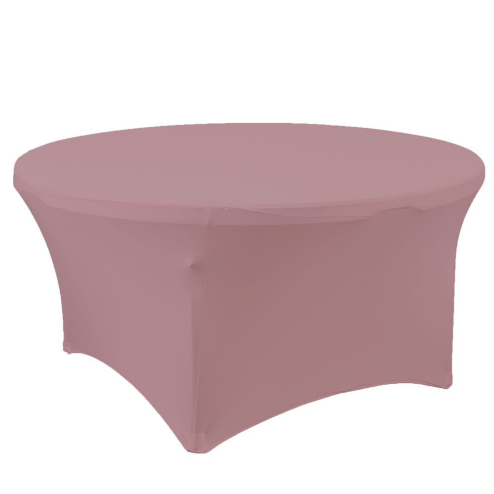 6 pieces Spandex Round Table Cover 60 inch - Mauve - Table Cloth - at ...