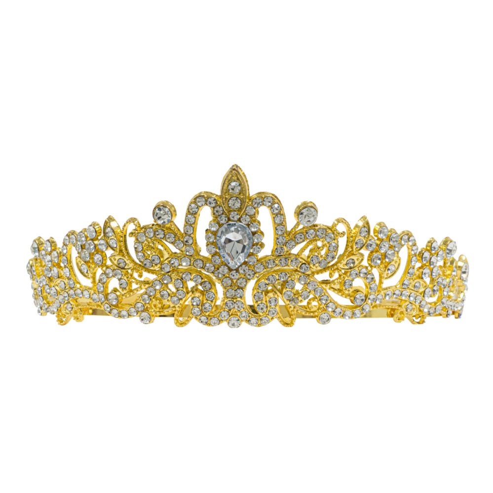 Wholesale Tiara - 1in - Gold - Wholesale Sock Deals