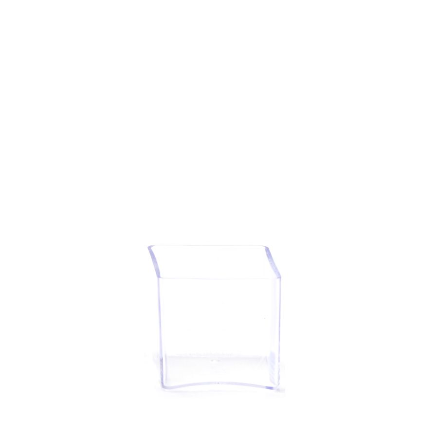 48 pieces Plastic Square Container 3 inch - Clear - Food Storage ...
