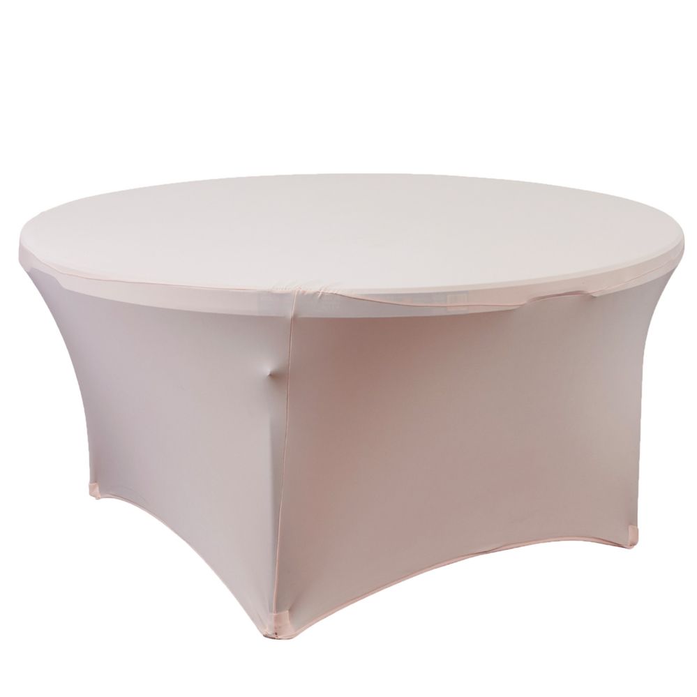 12 pieces Spandex Round Table Cover 60 inch - Blush - Table Cloth - at ...