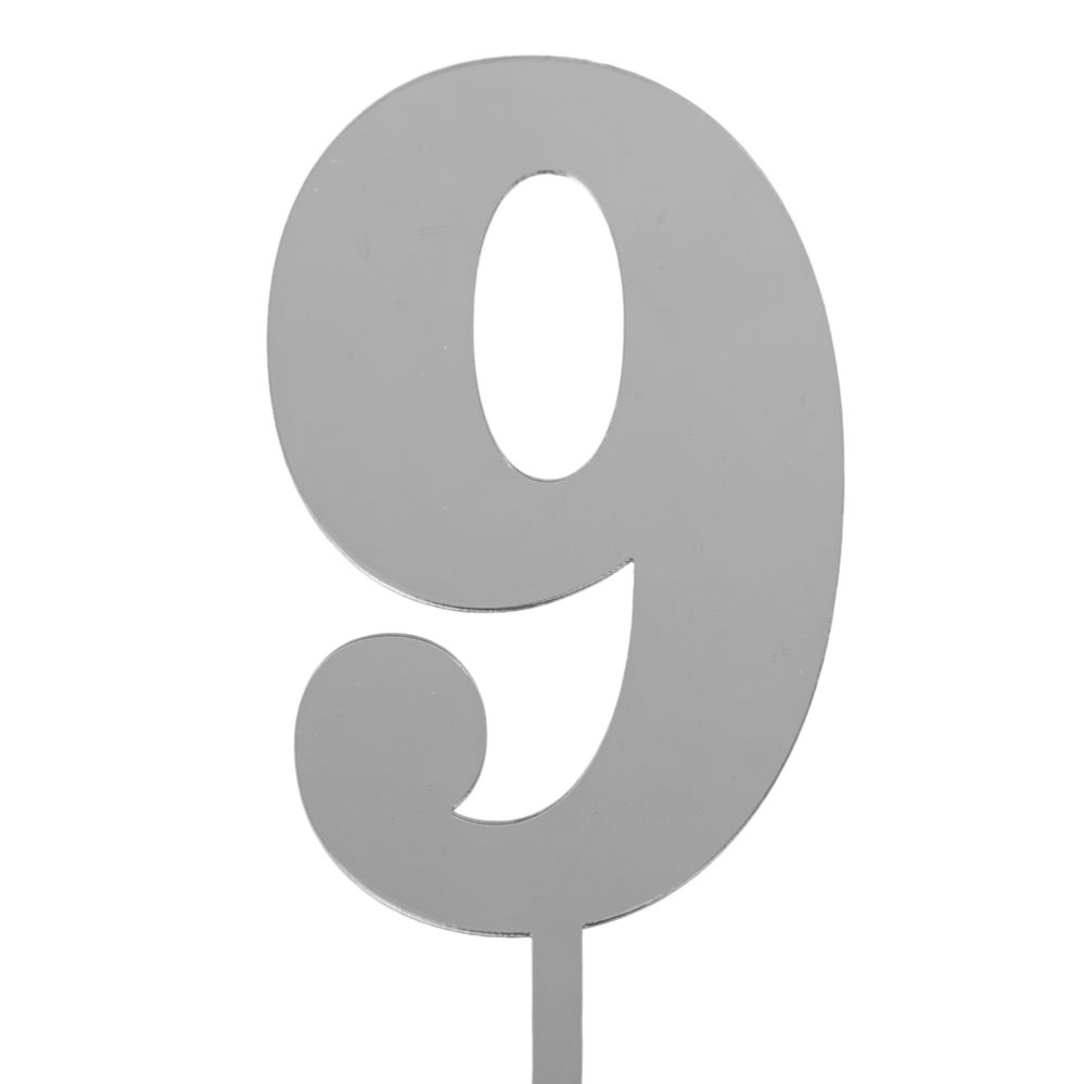 Wholesale Cake Topper - Number 9 - Silver - Wholesale Sock Deals Wholesale Cake Topper - Number 9 - Silver - Wholesale Sock Deals
