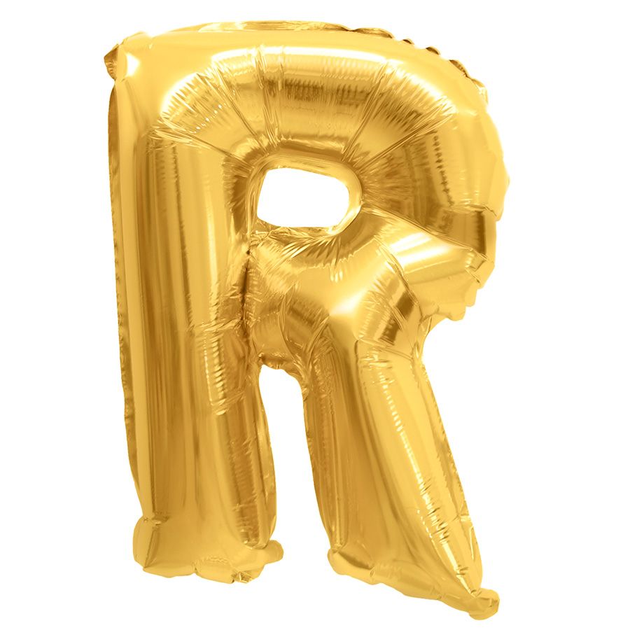 72 pieces Letter Mylar Foil Balloon 16 inch - r gold - Balloons ...