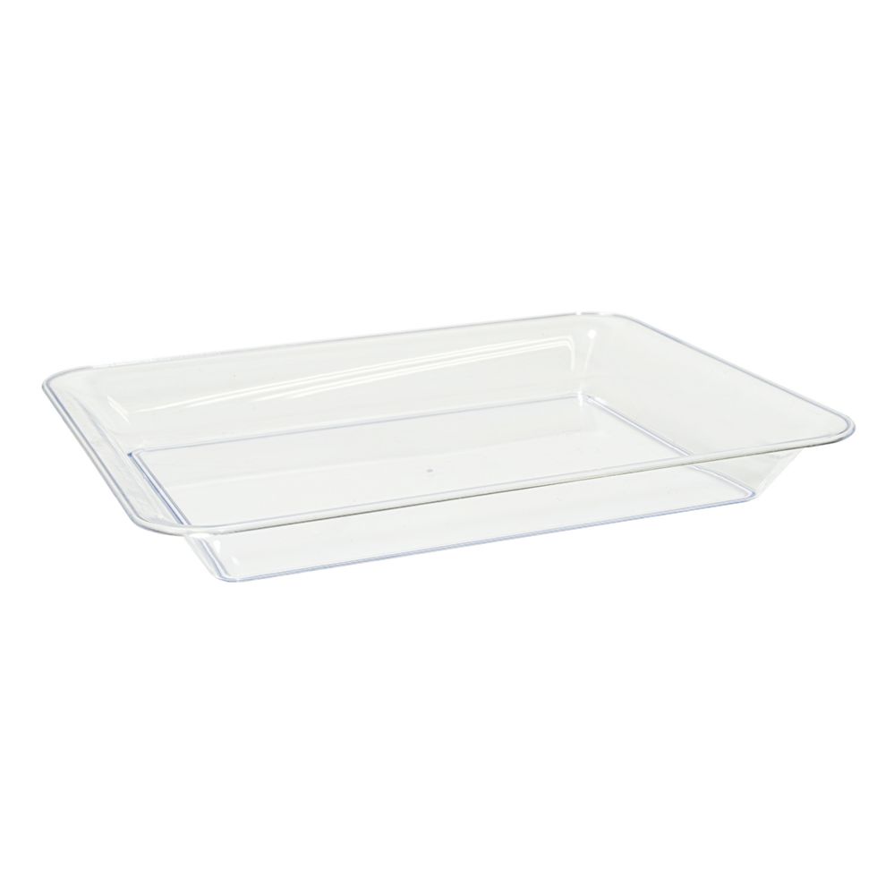 48 pieces Plastic Rectangular Serving Tray 14 X 9 inch - Clear ...