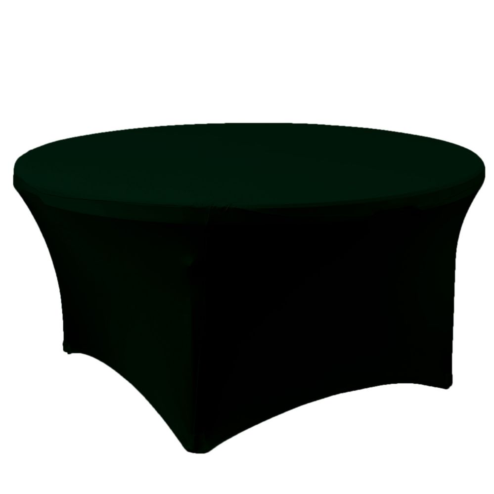 6 pieces Spandex Round Table Cover 72 inch - Forest Green - Table Cloth ...