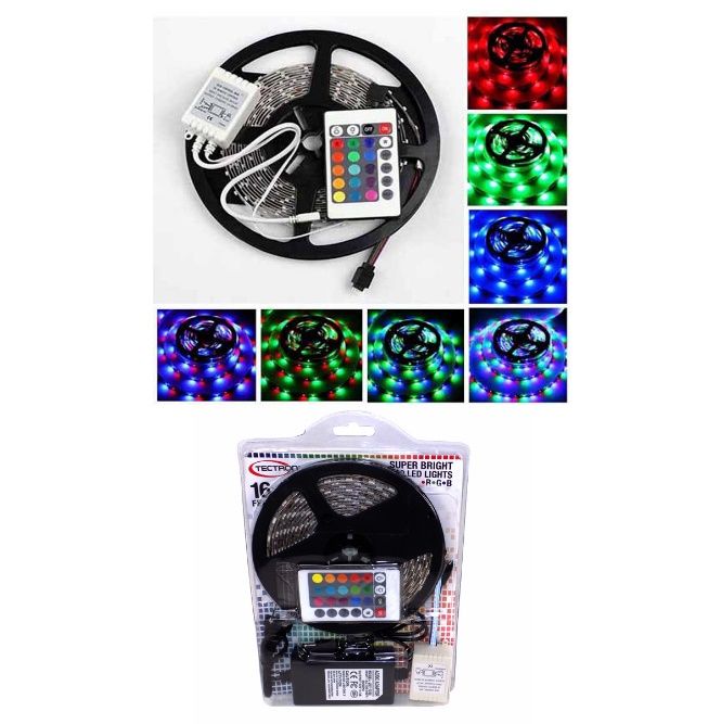 33 Wholesale 16 Ft Led Strip Light With Remote Control & Ac/dc Adaptor ...
