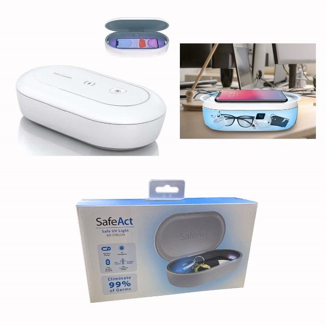 24 pieces Wireless Phone Charger With Safe Uv Light Box Sterilizer ...
