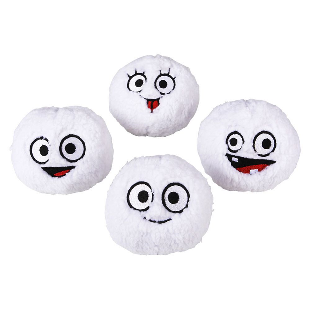 Bulk 4-Inch Plush Snowball Toys - Wholesale Sock Deals