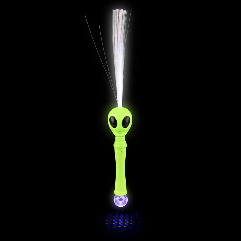 17 inch Alien Fiber Optic Magic Ball Wand - SB