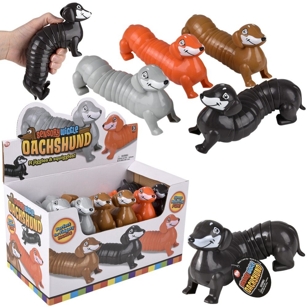 72 pieces 7.5 inch Wiggle Sensory Dachshund 12ct - Animal & Reptiles ...