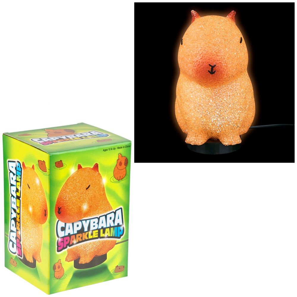 Bulk 8.5-Inch Capybara Sparkle Lamps - Wholesale Sock Deals