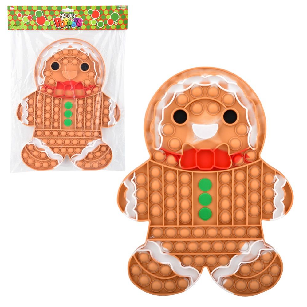 Bulk Gingerbread Man Mega Bubble Poppers - Wholesale Sock Deals