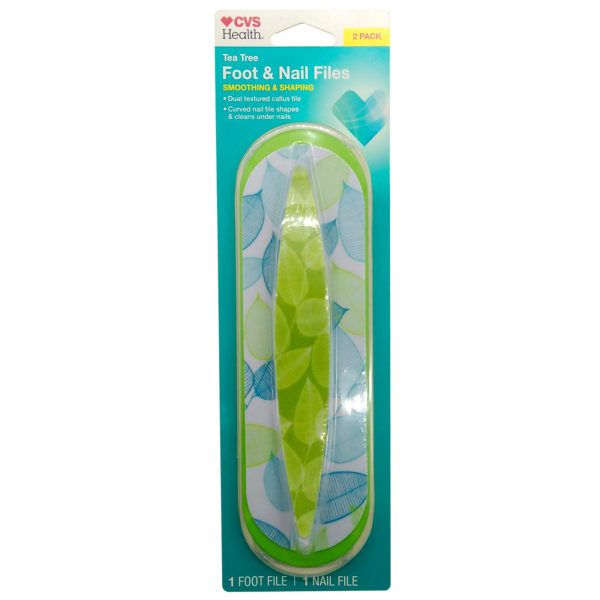 24 pieces Cvs Tea Tree Large Foot And Nail File Set - Manicure and ...