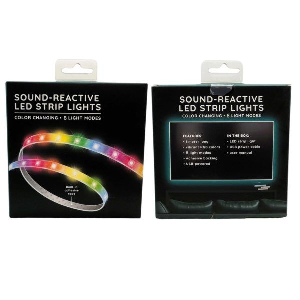 Sound Reactive 3 Foot Color Changing Led Light Strip - at ...