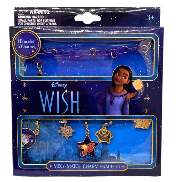 18 Wholesale Disney Wish 6 Piece Jewelry Box Set With Charm Bracelet And Charms