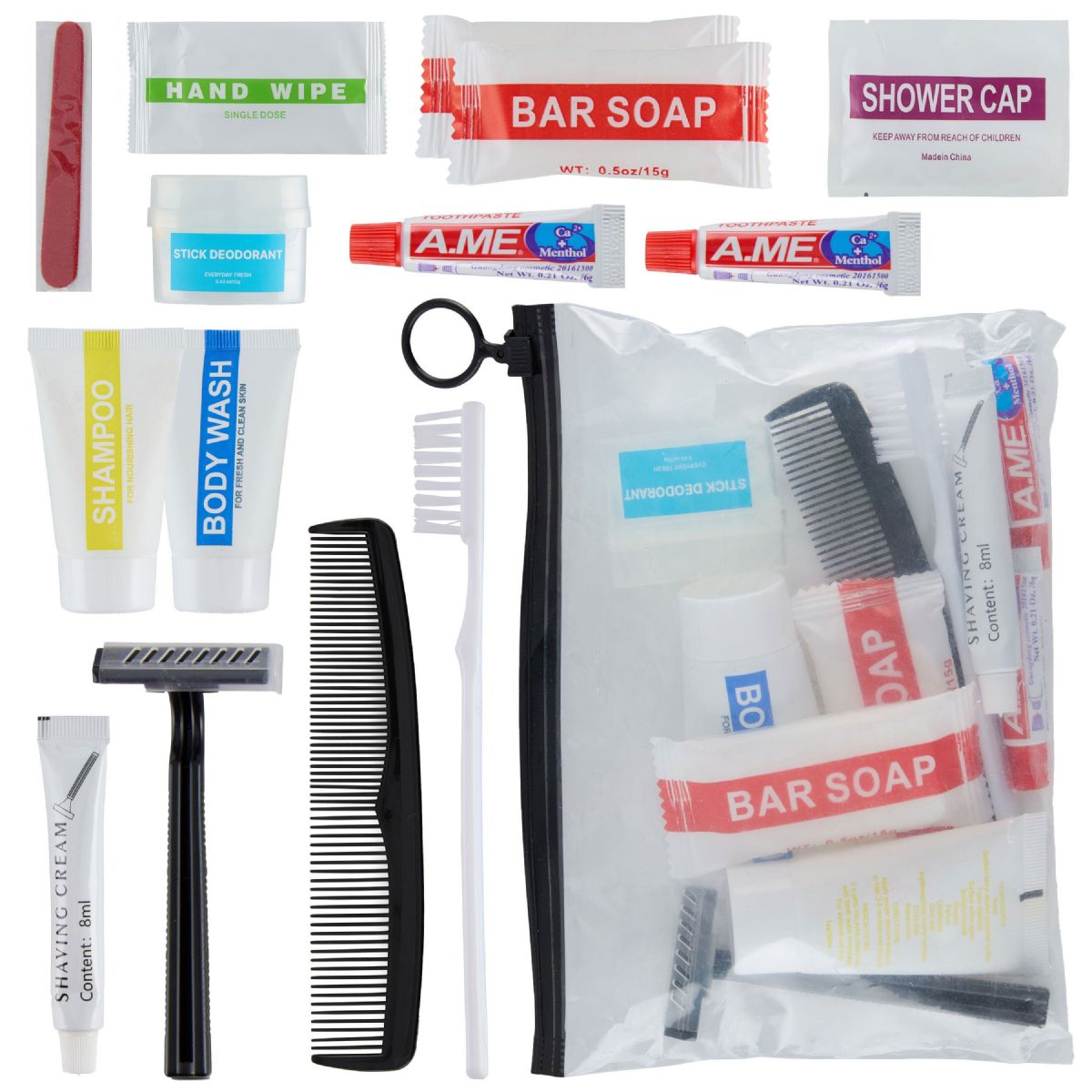150 Sets 15 Piece Hygiene Kit Disaster Relief Travel Kit - Personal ...