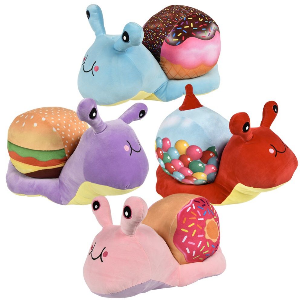 4 pieces 24 Inch Snail Foodies (ss) - Plush Toys - at - alltimetrading.com
