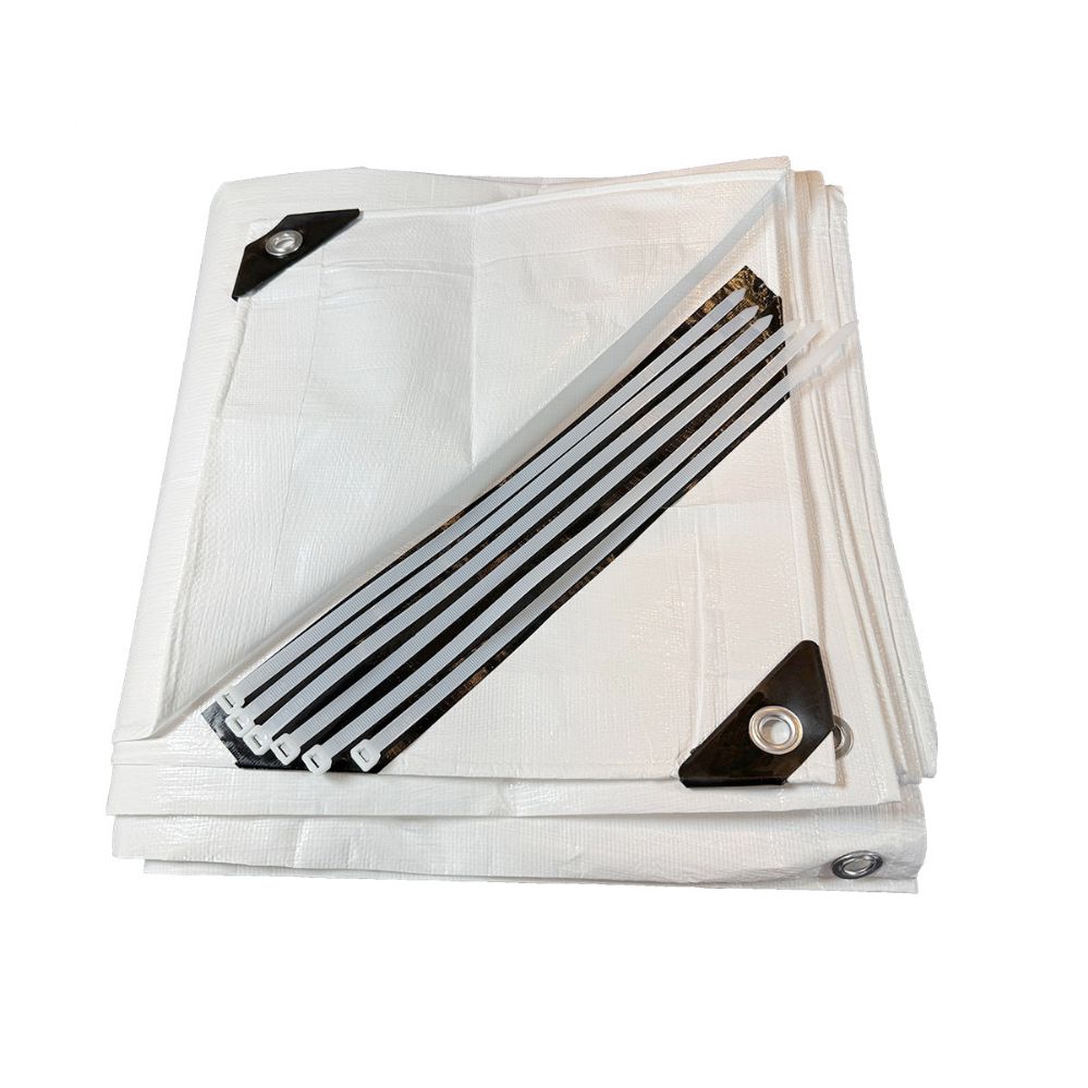 20 pieces Tarp 10 X 10 Ft White Heavy Duty 160 Gsm - Tarps - at ...