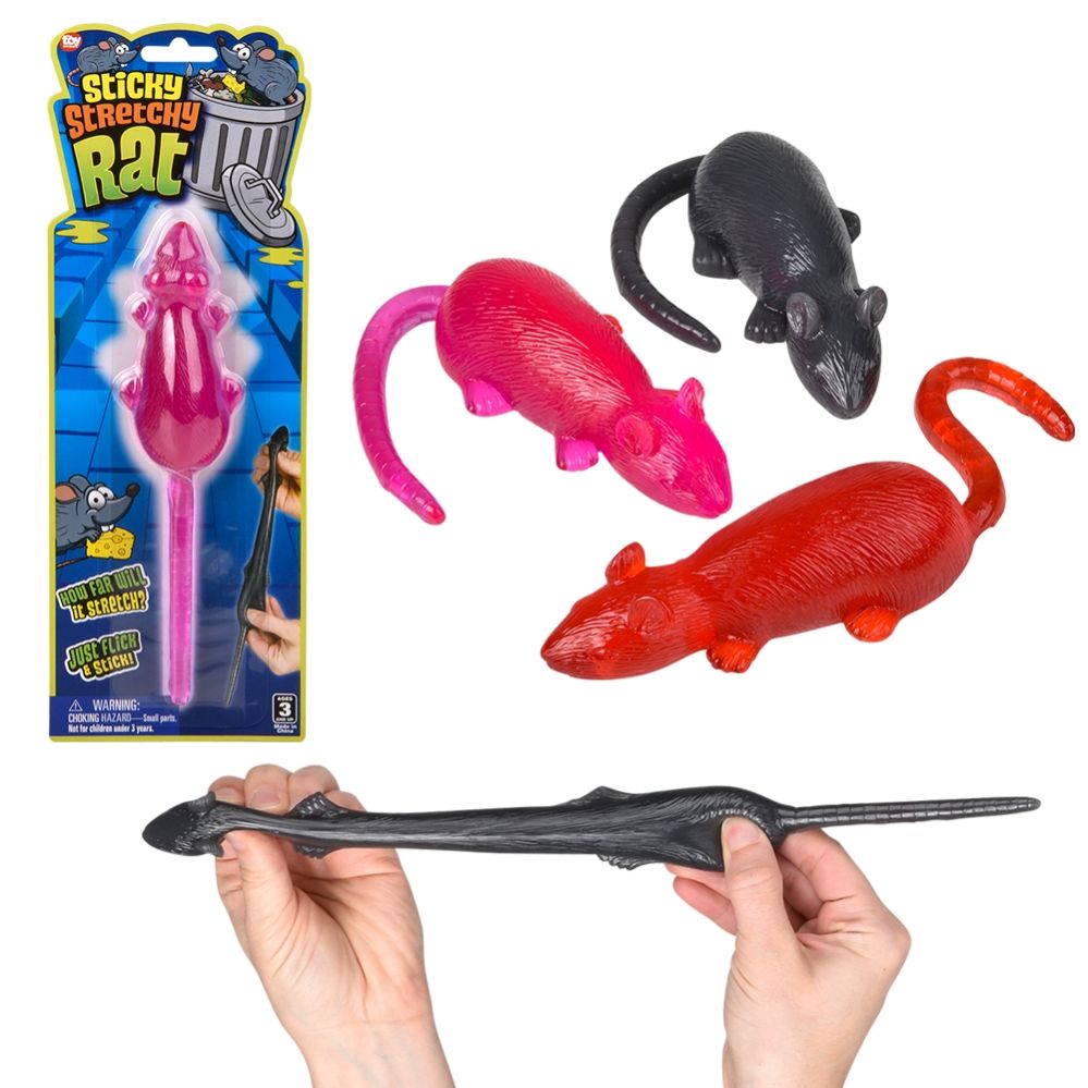 144 pieces Sticky And Stretchy Rat 8 inch - Animal & Reptiles - at ...