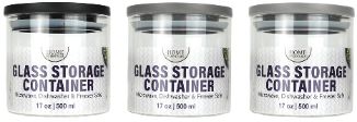 24 pieces Bh Glass Storage With Lid 500ml Round - Glassware - at ...