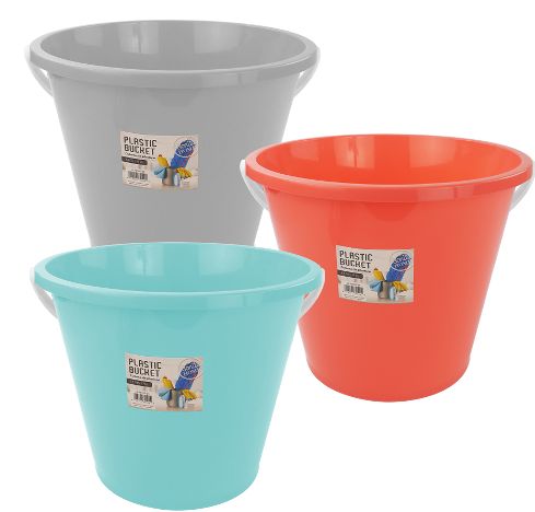 24 pieces Bh Plastic Bucket 3.4ga; 13lt, 3 Colors - Buckets & Basins ...