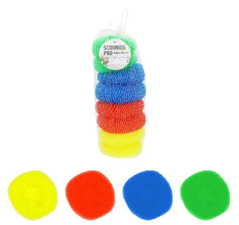 48 pieces Bh Scouring Pad Ass Colors 8ct 2.5x1in - Scouring Pads ...
