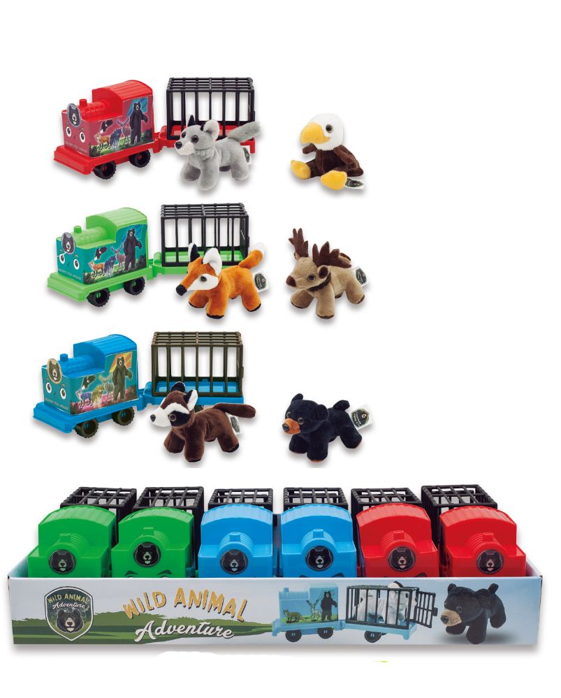 12 pieces Train W/plush Wild Animals - 6 Asst. Styles - Plush Toys - at ...
