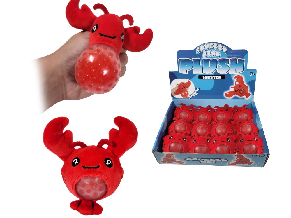 12 pieces 3" Plush Lobster Gel Bead Squishy - Plush Toys - at ...