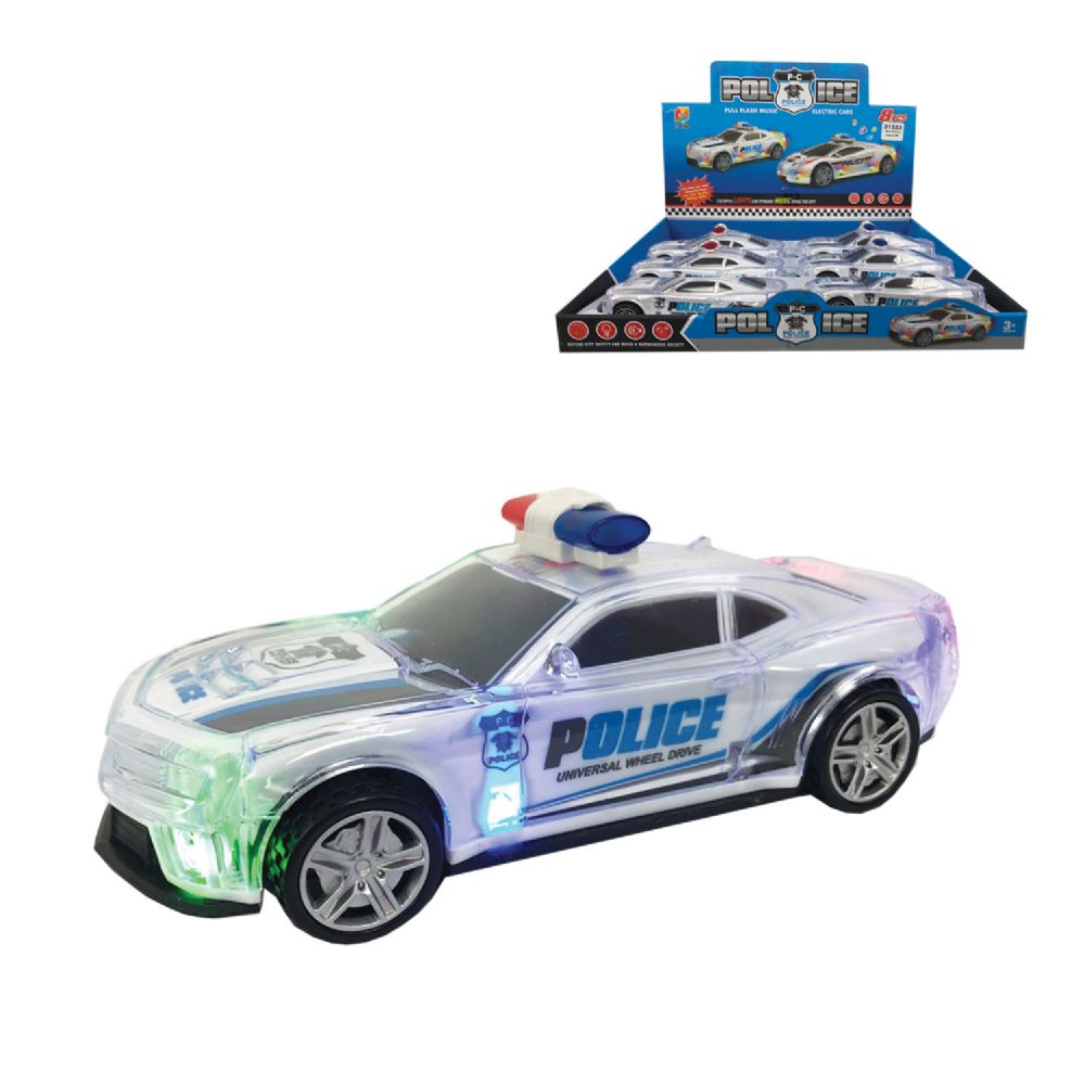 Bulk Bump & Go Police Car - Light & Sound - Wholesale Sock Deals