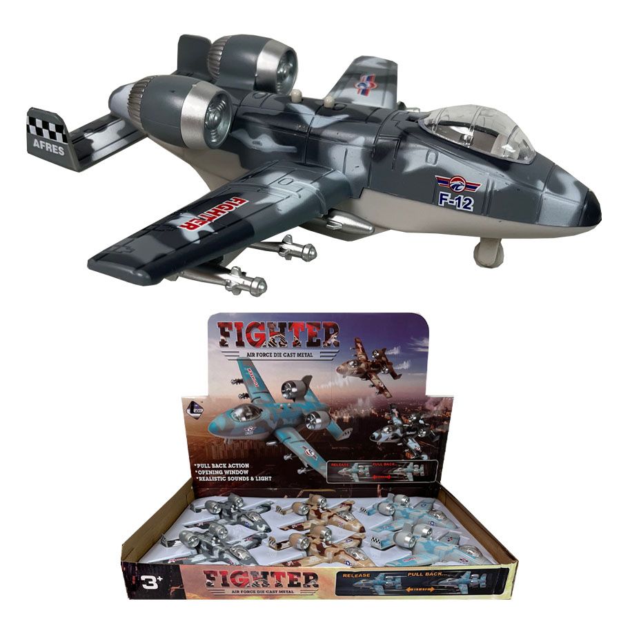 12 pieces 6 inch Fighter Jet W/light & Sound - Car, Planes, Trains ...