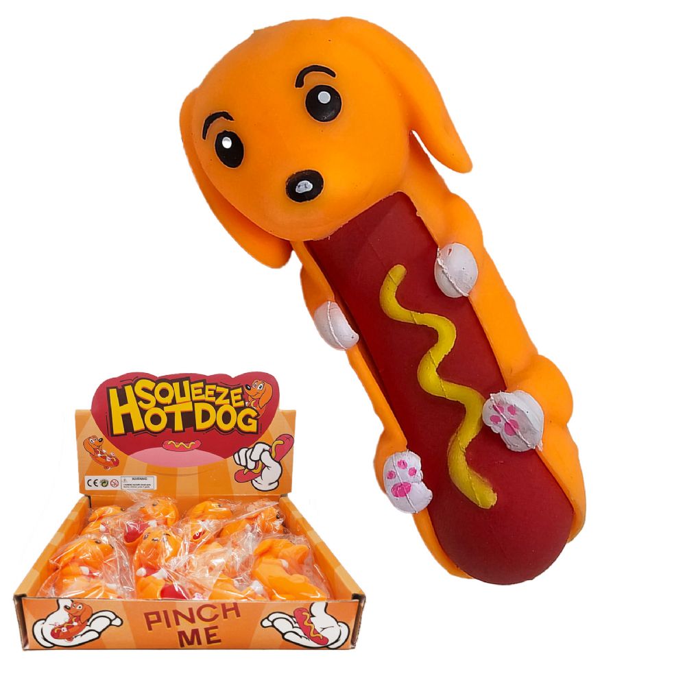 12 pieces Stretch Hot Dog - Slime & Squishees - at - alltimetrading.com