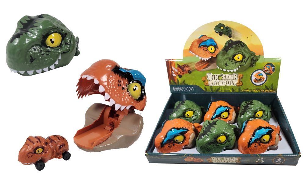 Bulk 6 inch Dinosaur Catapult Car - Wholesale Sock Deals