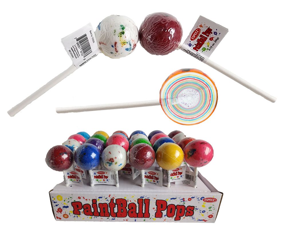 24 pieces Giant Jawbreaker Paintball Pop - Candy - at - alltimetrading.com