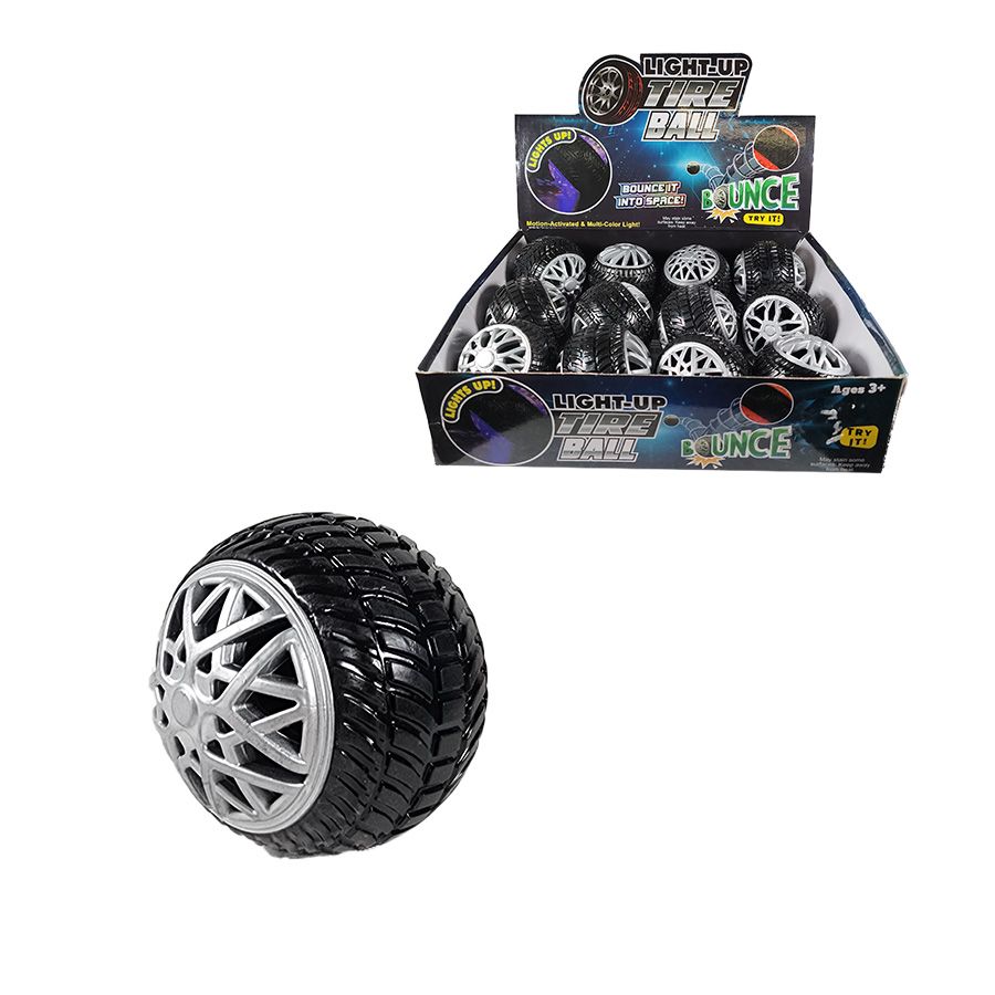 12 pieces 3 inch Light Up Tire Bounce Ball - Balls - at ...